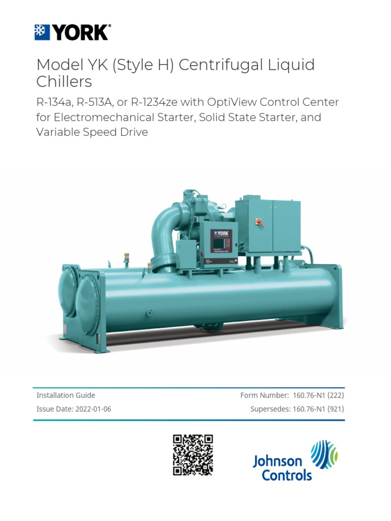 Model YK (Style H) Centrifugal Liquid Chillers | PDF | Heat Exchanger | Pump