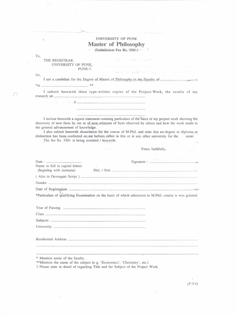 Application MPhil Submission | PDF