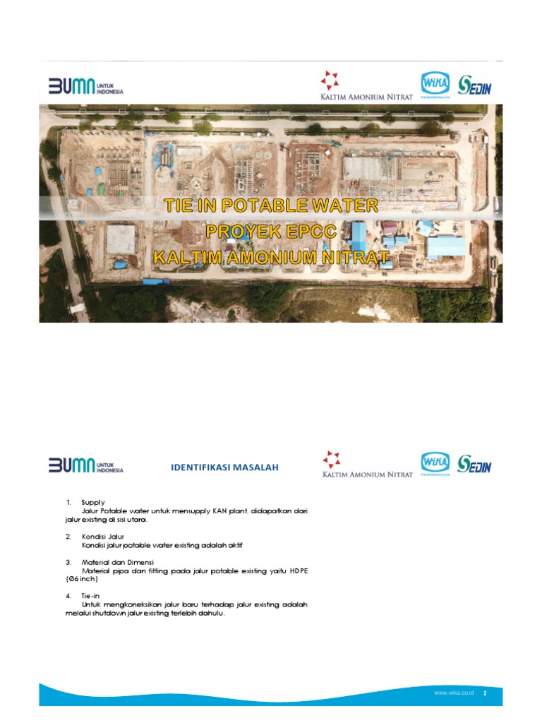 Tie in Potable Water | PDF