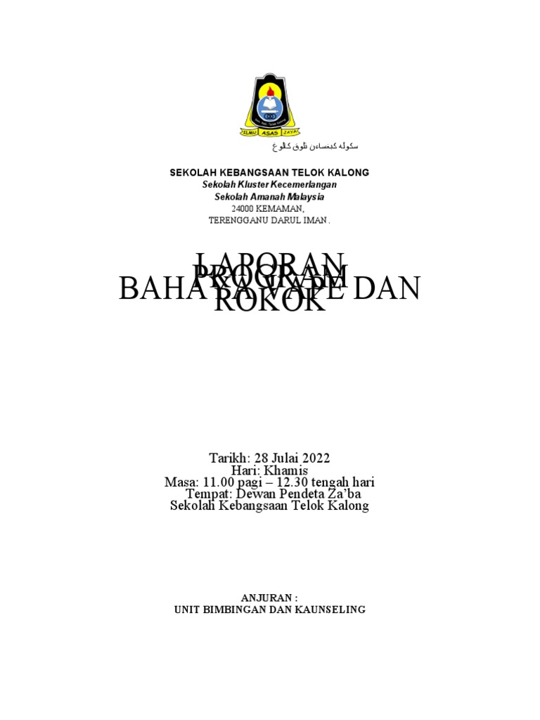 Laporan Program Bahaya Vape & Rokok | PDF