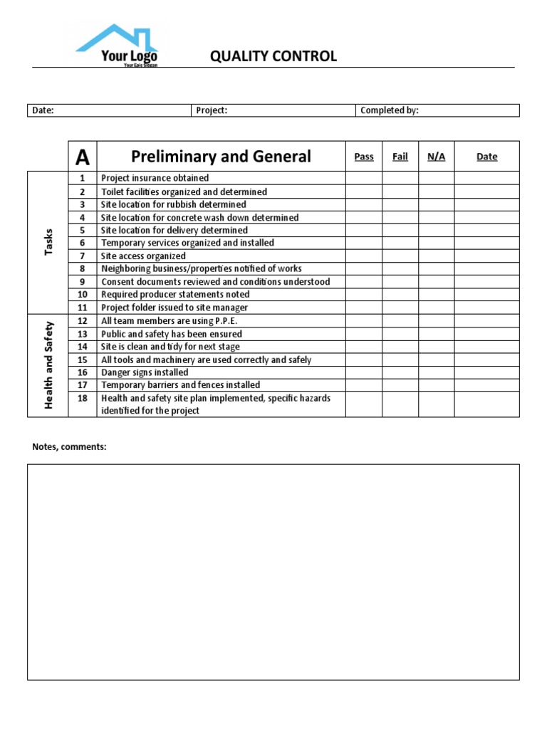 Construction Quality Control Checklist | PDF | Plumbing | Deep Foundation