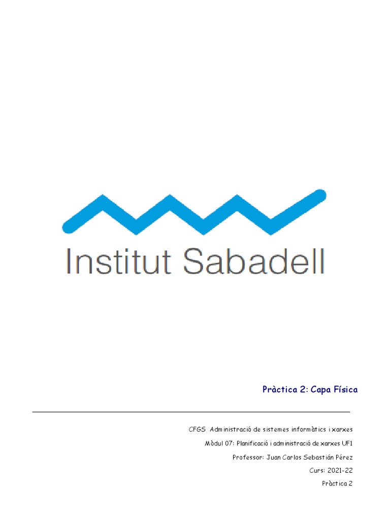 Pràctica 2 - Tema 4 - Capa física | PDF