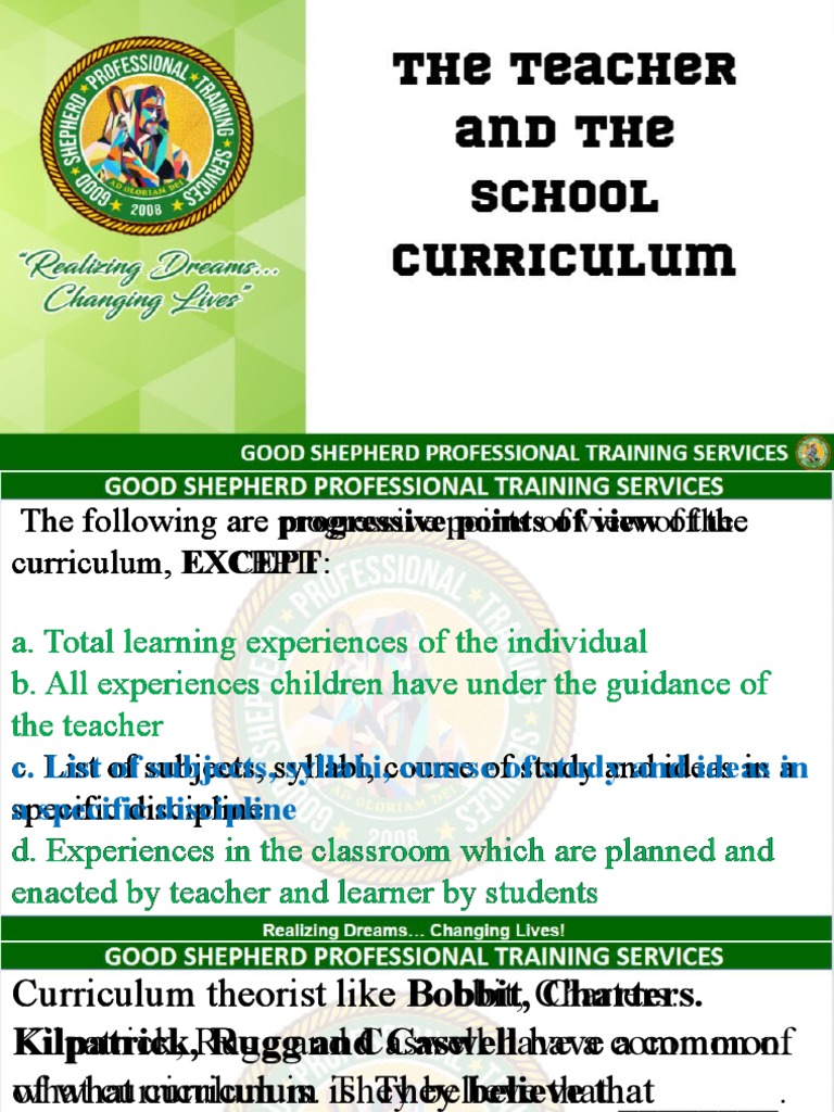 Curr Dev Questions | PDF | Curriculum | Learning