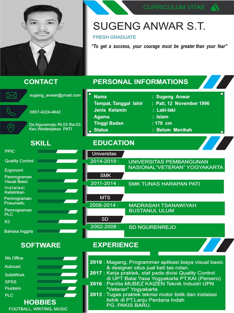 CV Sugeng Anwar 2 | PDF