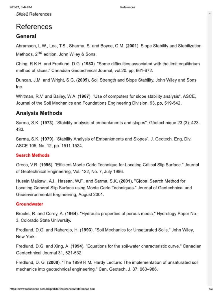 Reference Book of Rocscience | PDF
