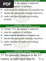 Day 2 - ProfEd (100) Answer Key | PDF