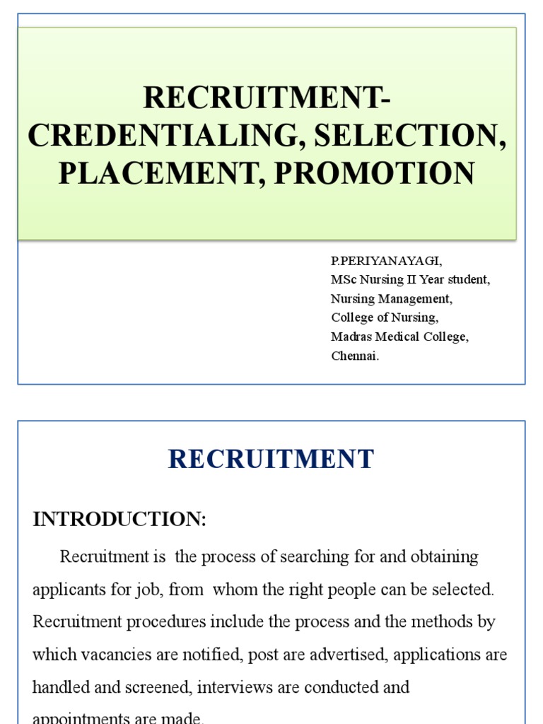 Recruitment | PDF | Recruitment | Employment