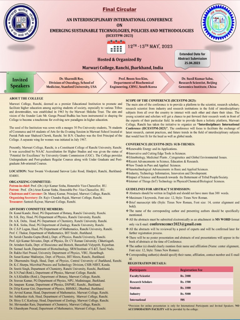 International Conference Final Circular-2023 | PDF