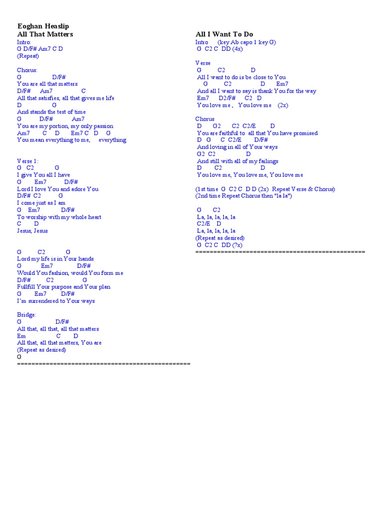 Eoghan Heaslip | PDF | Mercy | Song Structure