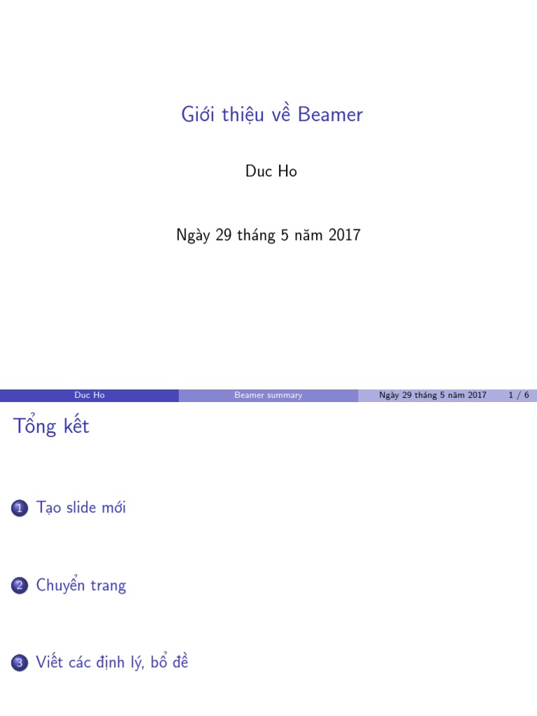 Beamer Summary | PDF