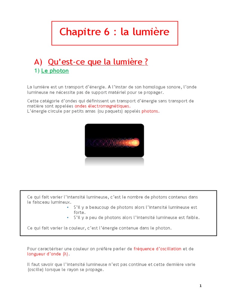 Comprendre la lumière et ses propriétés | PDF | Réfraction | Lumière