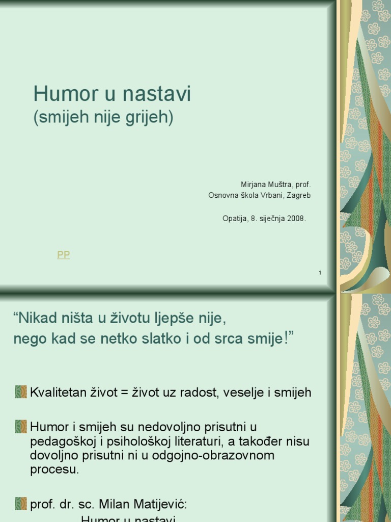 Humor U Nastavi | PDF