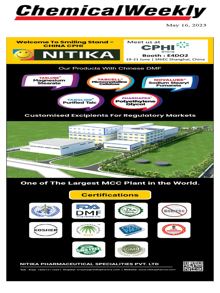 Chemical Weekly May16 | PDF | Functional Group | Organic Chemistry