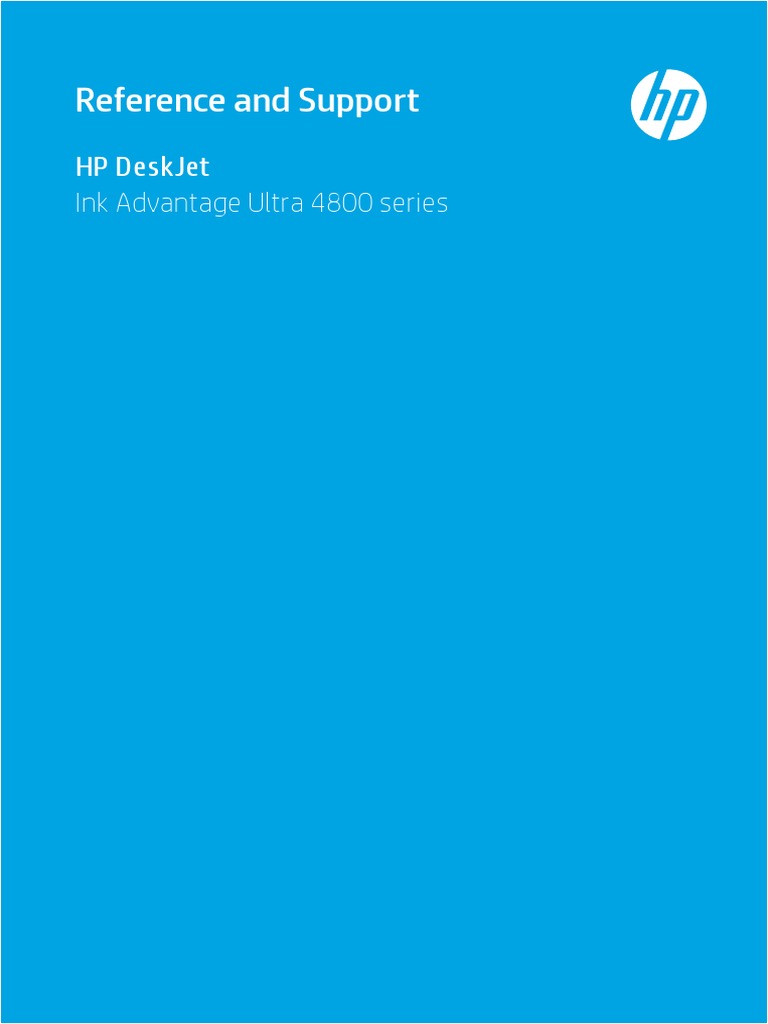 Reference and Support: HP Deskjet Ink Advantage Ultra 4800 Series | PDF ...