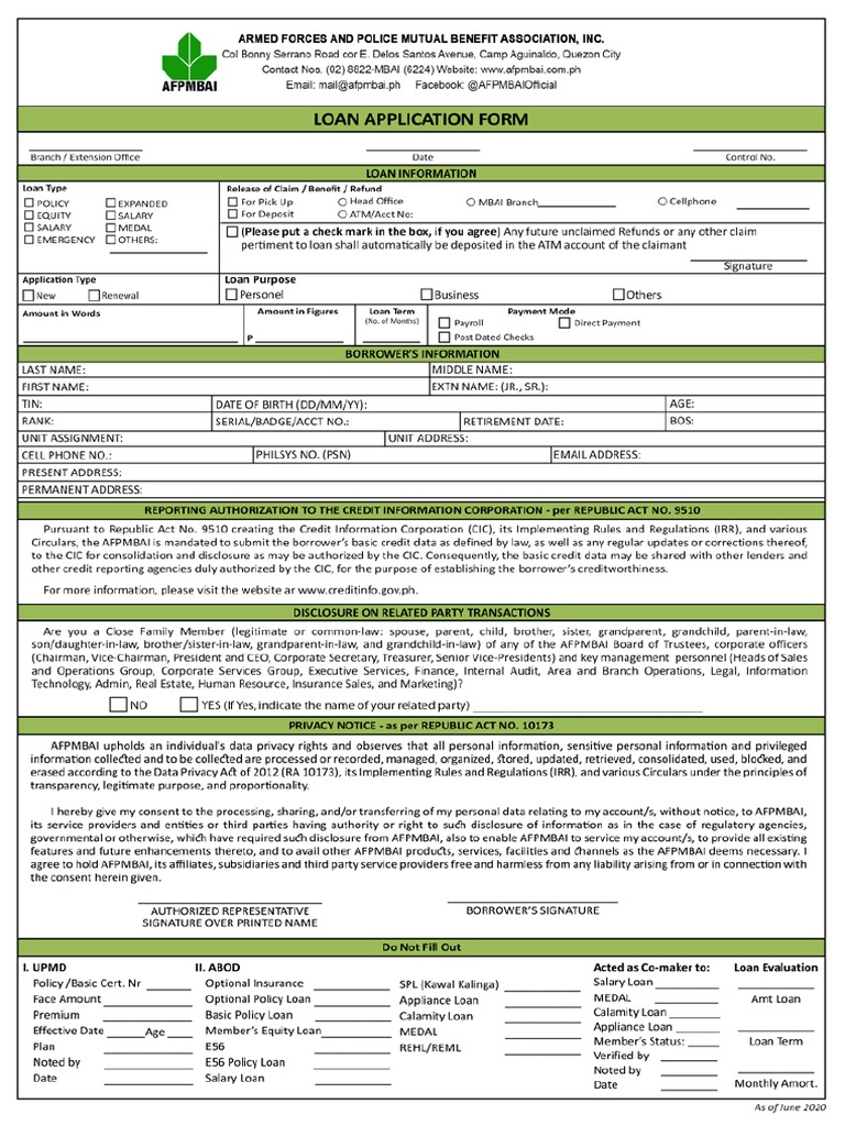 New Application Form | PDF