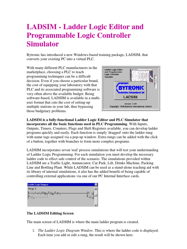 Lad Sim | PDF | Programmable Logic Controller | Simulation