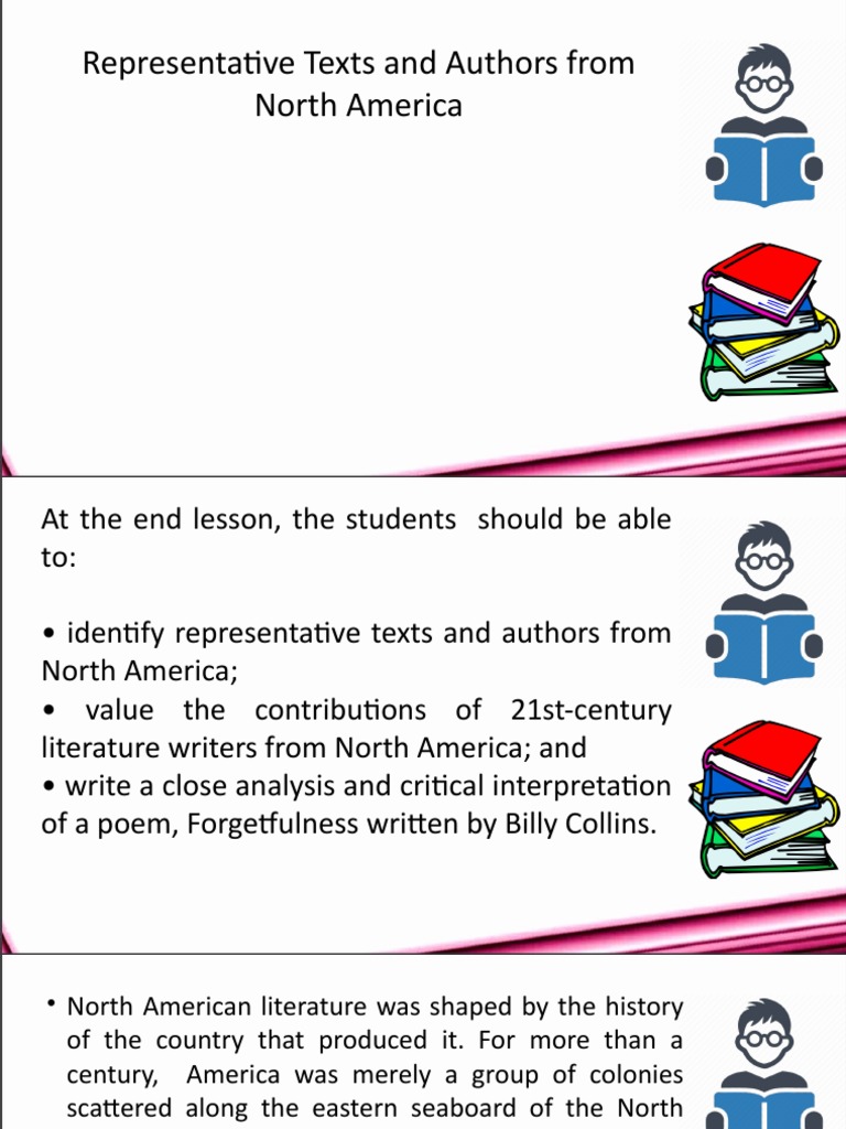 Lesson 3 Representative Text and Authors in North America | PDF