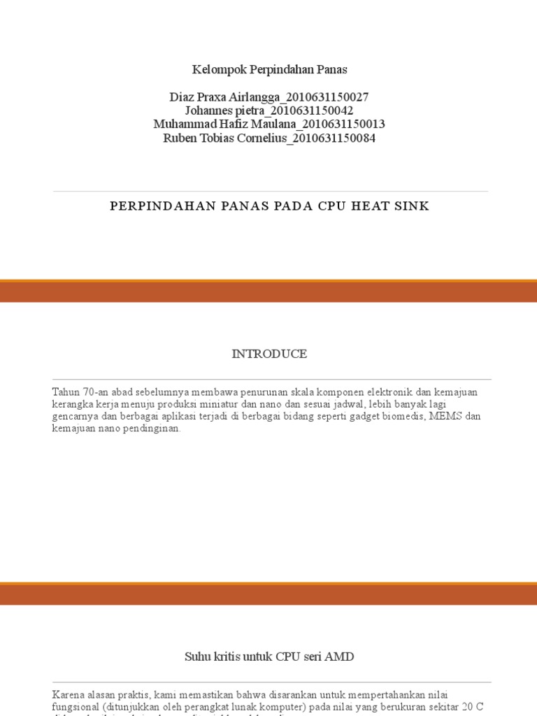 Perpan Pada CPU HEAT SINK | PDF