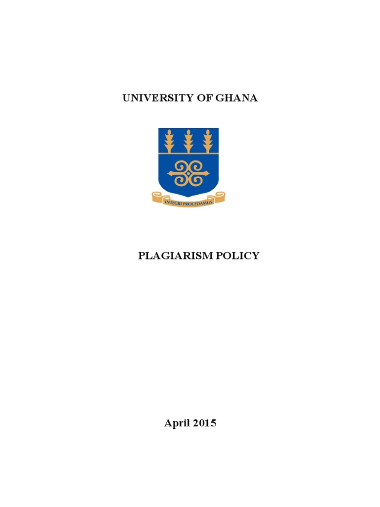 UG Plagiarism Policy-April 2015 | PDF | Plagiarism