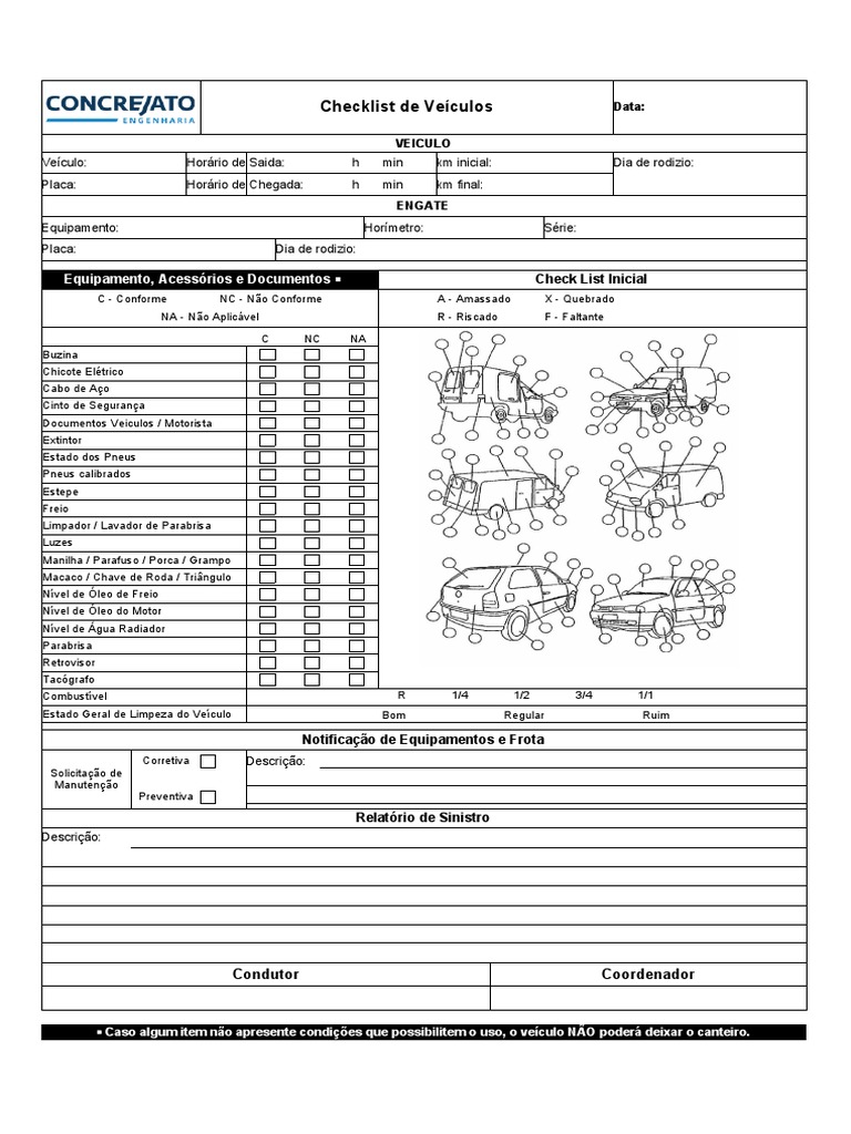 Modelo de Check-List de Veiculos | PDF