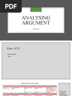 Analysing Argument - The Ultimate Cheat Sheet | PDF | Argument | Metaphor