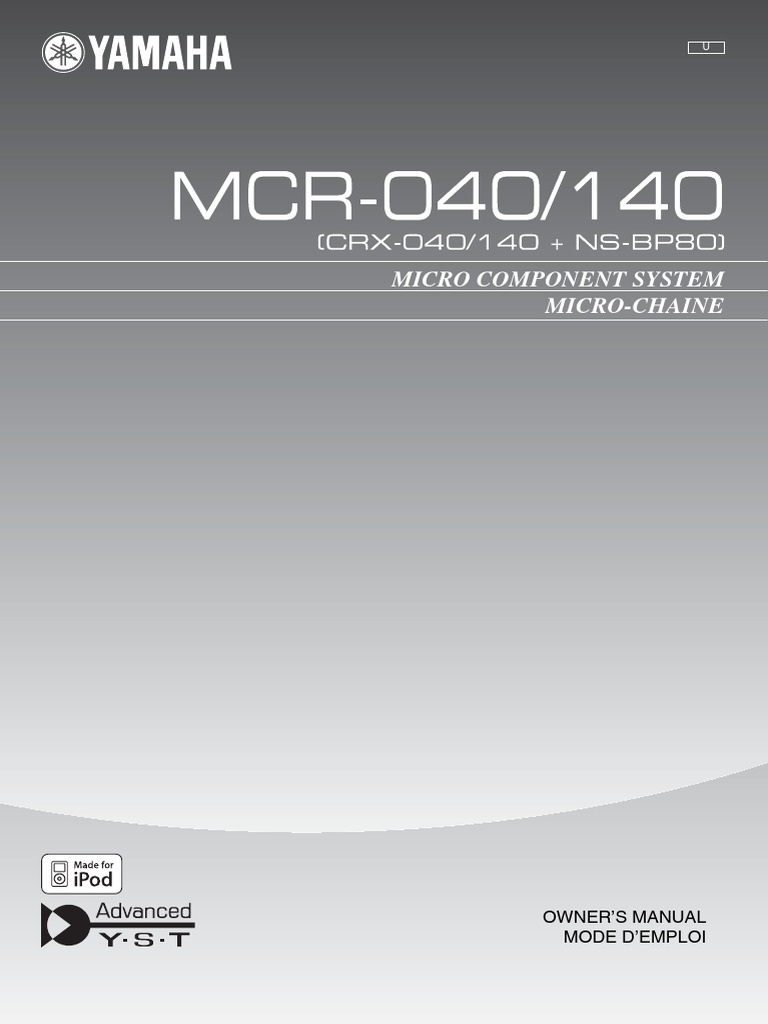 Yamaha MCR-040 Manual | PDF | I Pod | Compact Disc