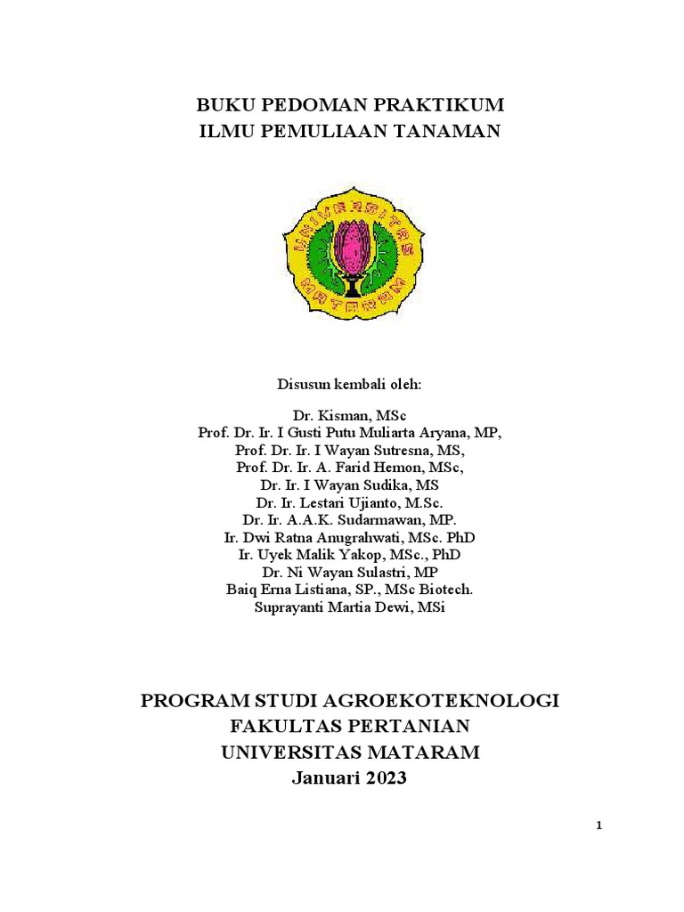 2023 BUKU PEDOMAN PRAKTIKUM IPT | PDF