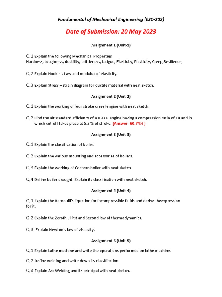 FME Assignment 11 May 2023 | PDF