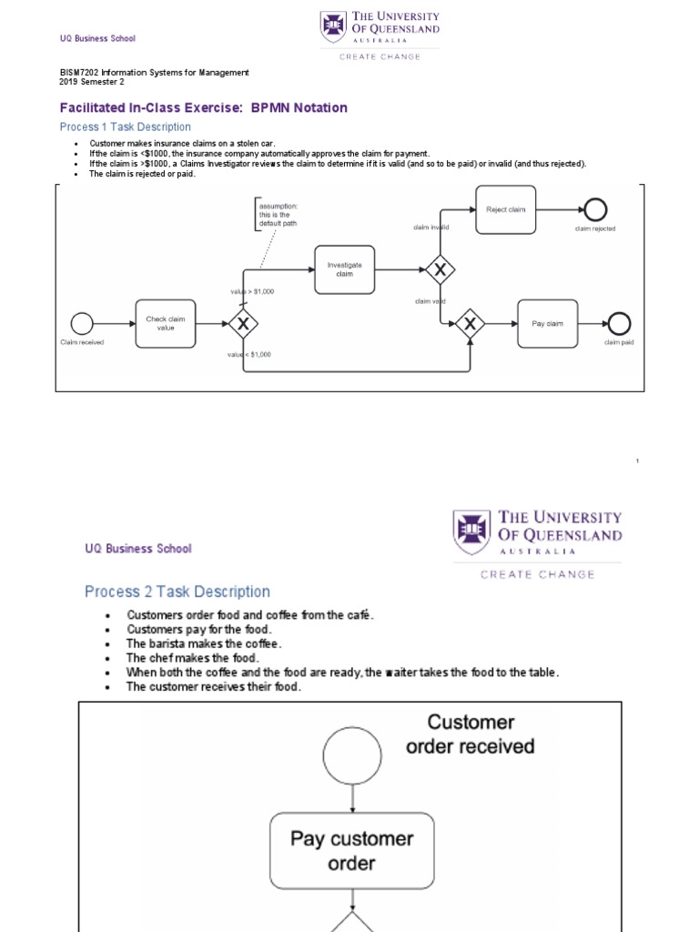 SOLUTION - BISM7202 BPM In-Class Exercises | PDF