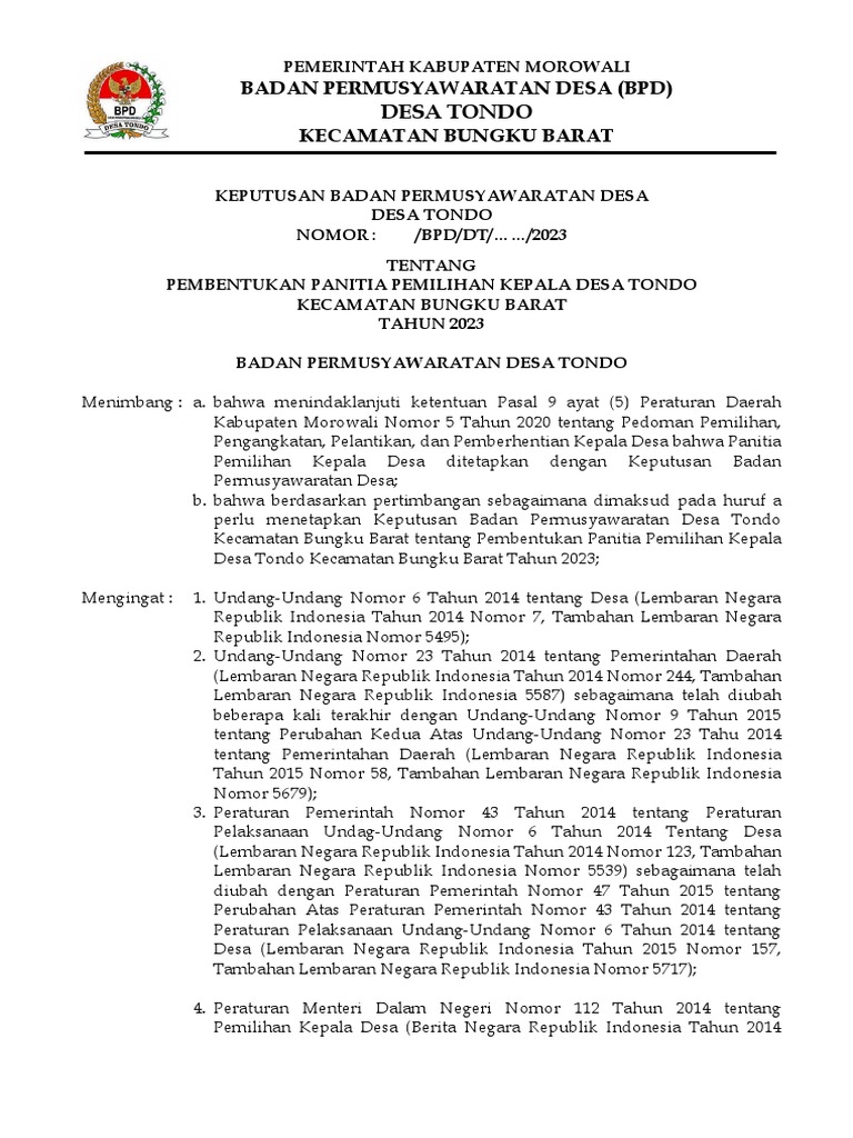 SK Panitia Pilkades | PDF