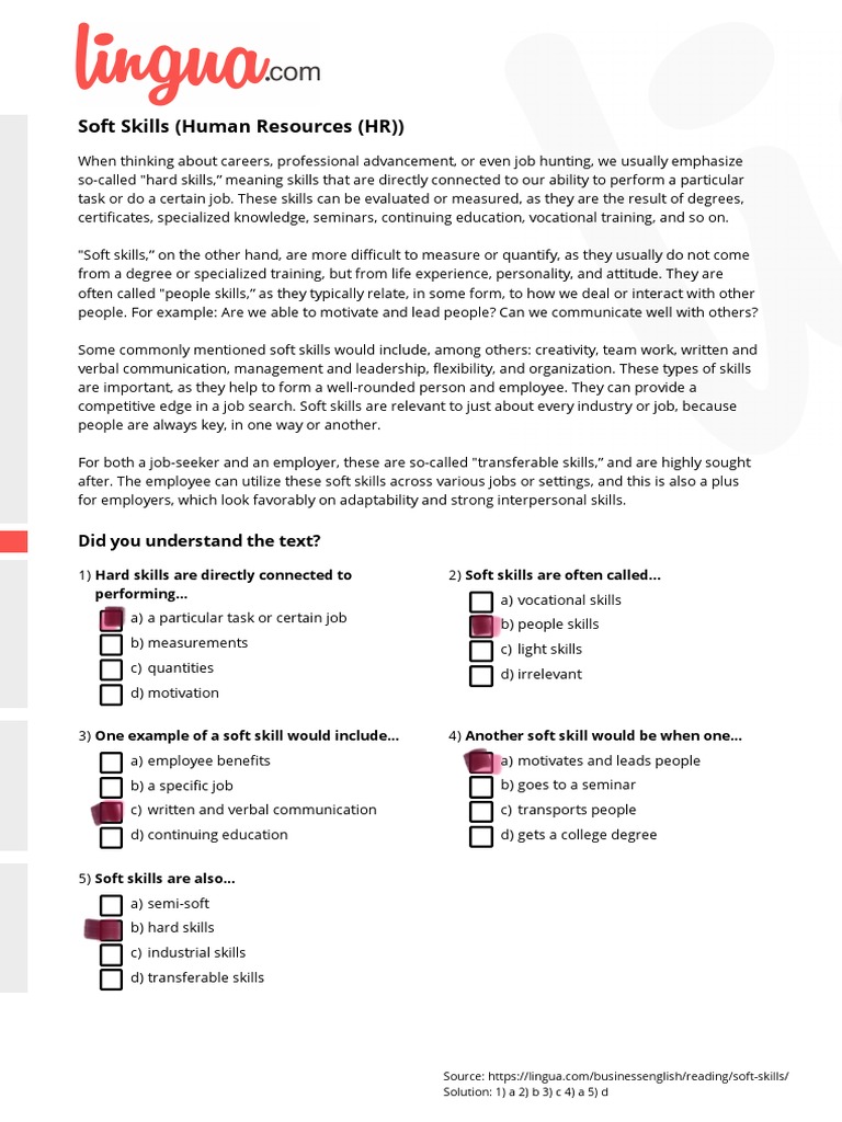 Business English Soft Skills | PDF | Skill | Communication