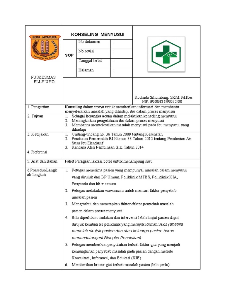 Kumpulan SOP GIZI Puskesmas | PDF
