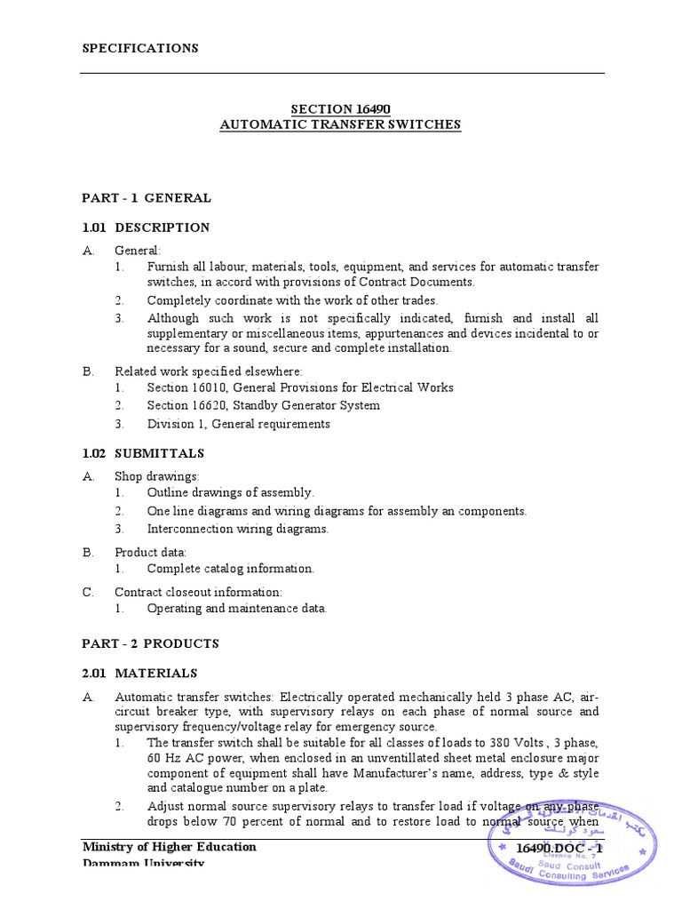 Specifications | Download Free PDF | Switch | Relay