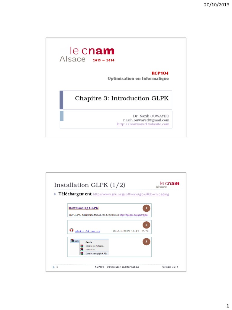 Guide GLPK pour l'optimisation linéaire | PDF | Optimisation ...