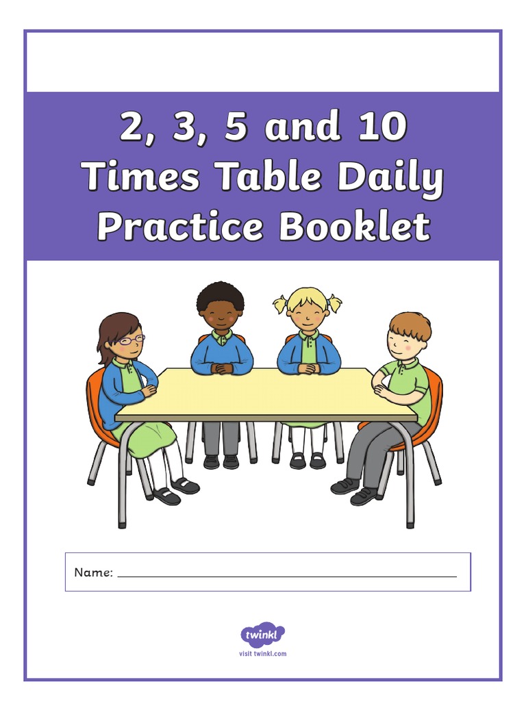 Times Table Practice Booklet | PDF | Career & Growth