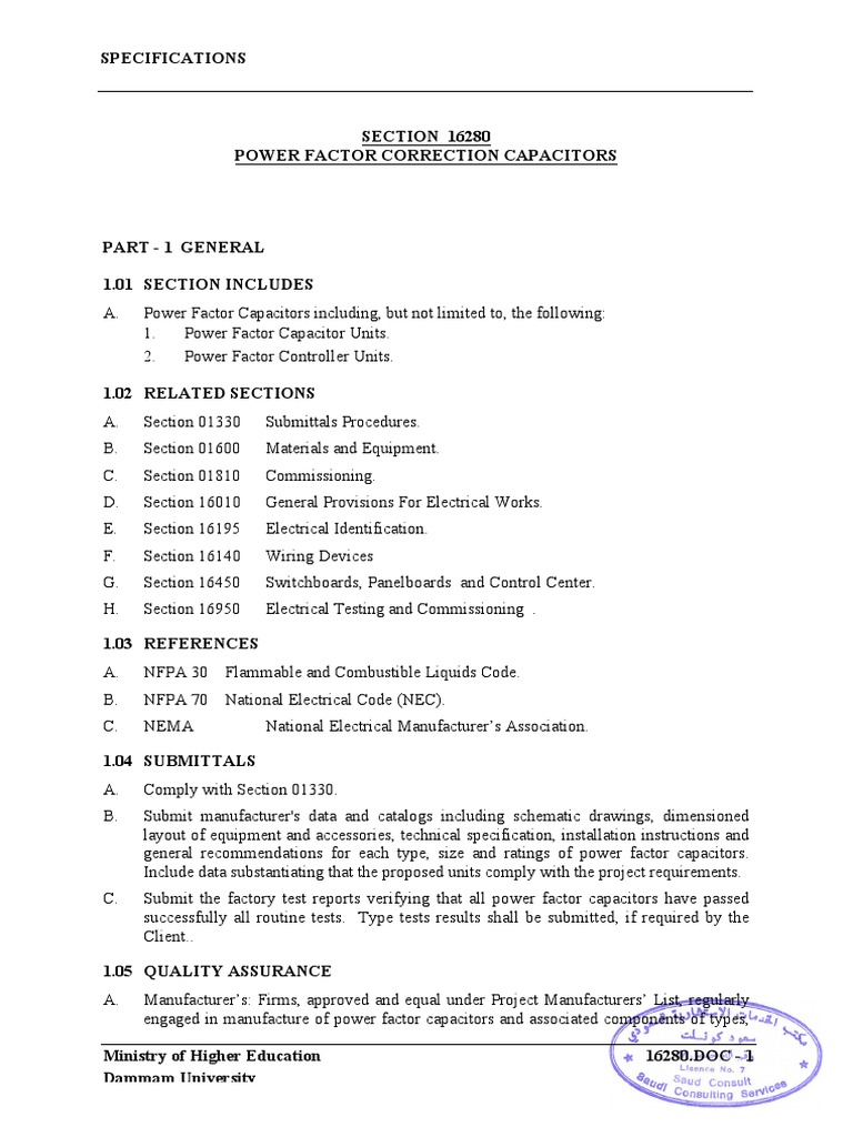Specifications | PDF | Capacitor | Resistor