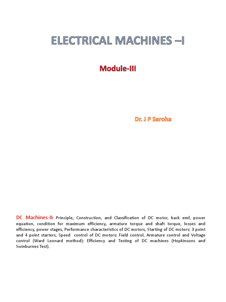 Mod 3 A Download Free Pdf Electric Motor Torque