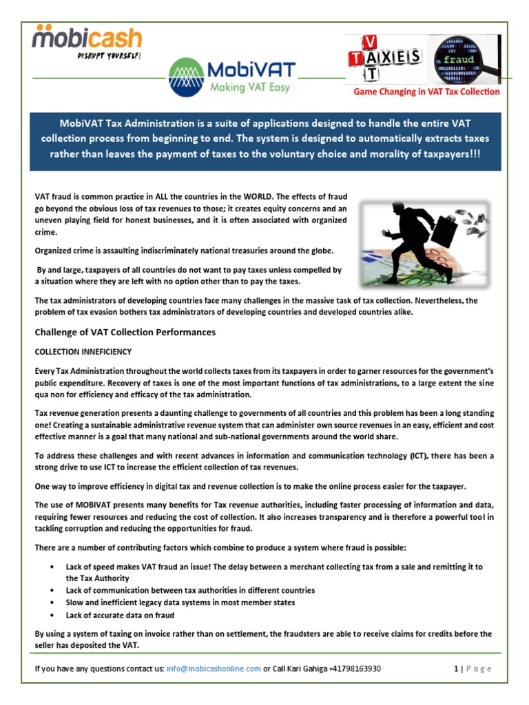 MOBIVAT - RealTime VAT Collection | PDF | Value Added Tax | Taxes