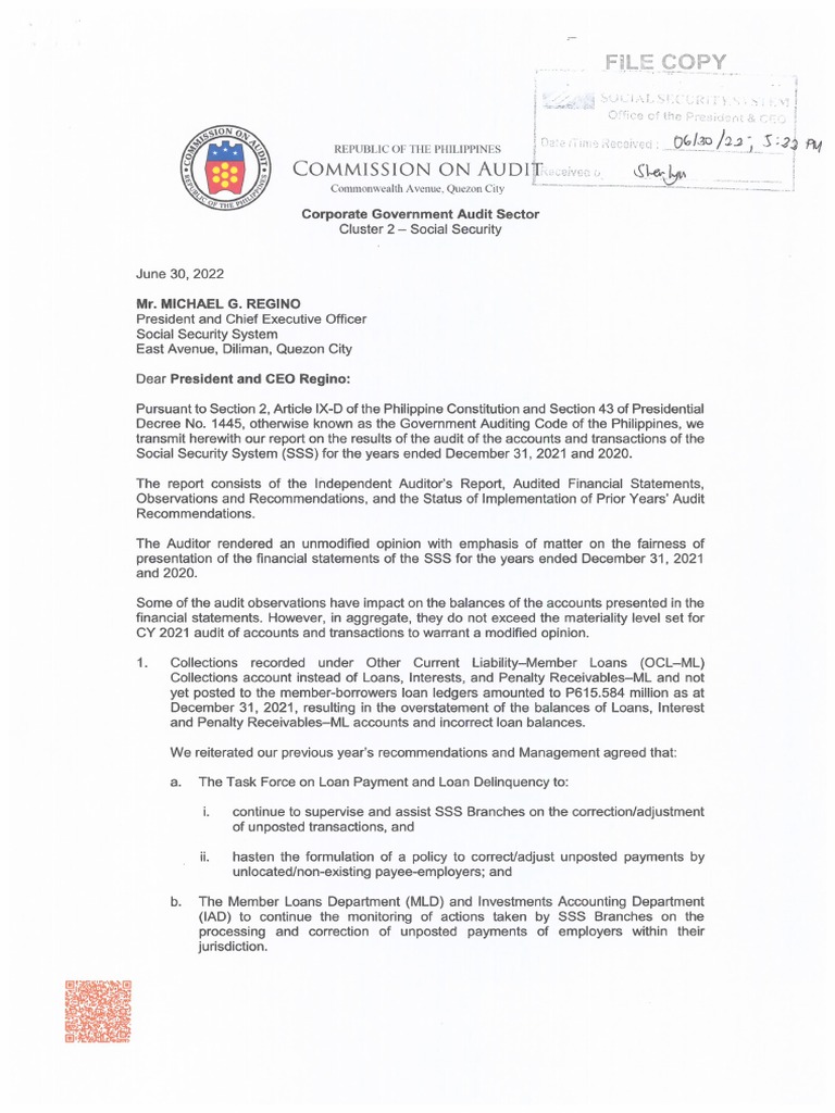 Sss 2021 Audited Fs | PDF | Fair Value | Welfare