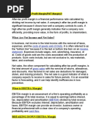 Difference Between EBITDA Vs EBIT Vs PBT Vs PAT | PDF | Taxes | Expense