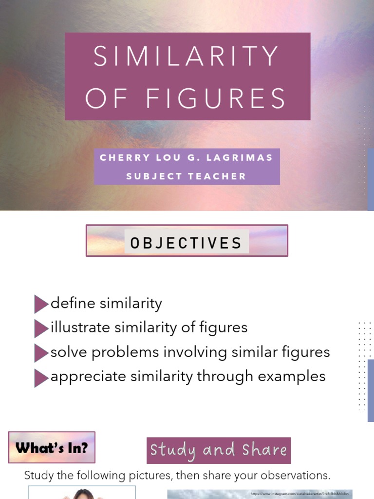 Q4 Similarity of Figures | PDF | Area | Triangle