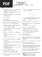 Class 9 Optional Math Model Questions | PDF | Triangle | Matrix ...