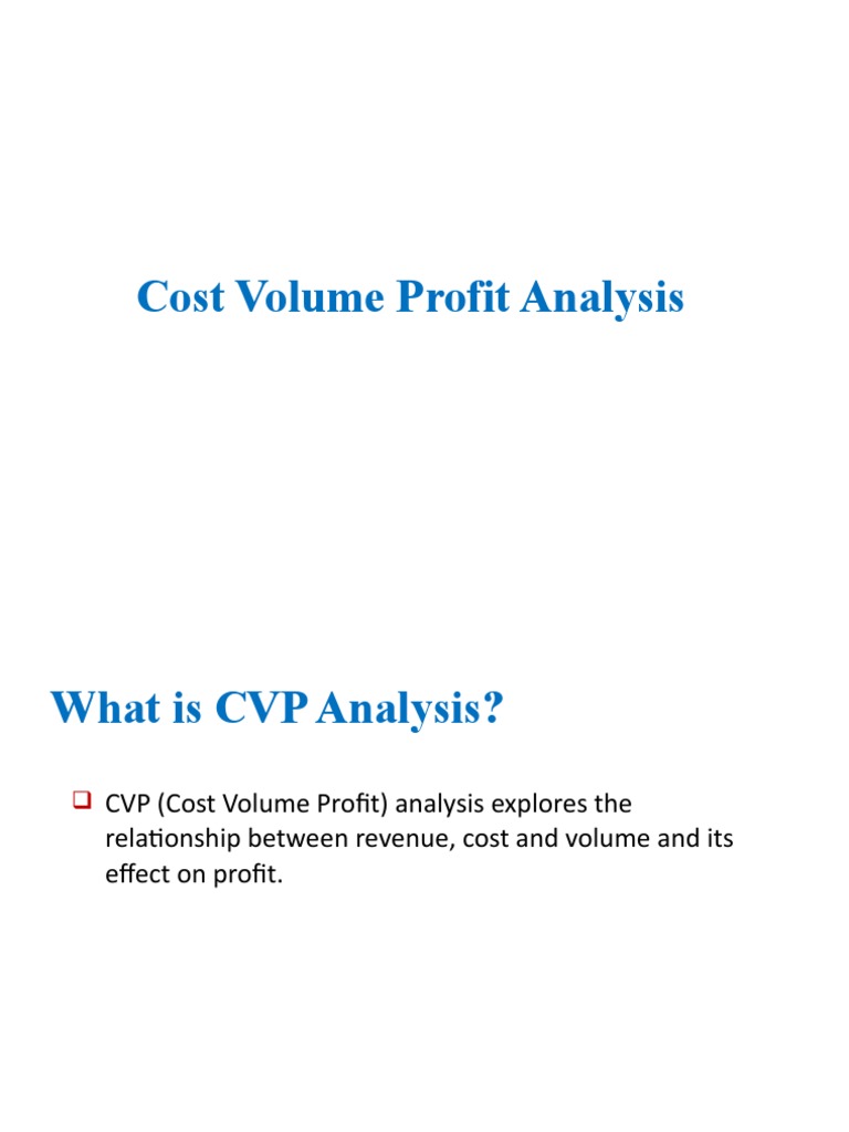 Session 12 CVP Analysis | PDF | Cost | Profit (Economics)
