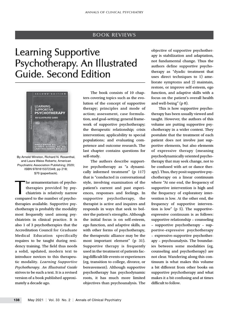 0521 ACP Book Reviews | PDF | Psychotherapy | Mental Disorder