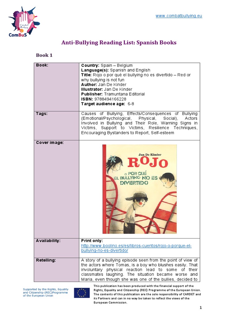 04 Spanish Anti-Bullying Reading List en | PDF | Bullying ...