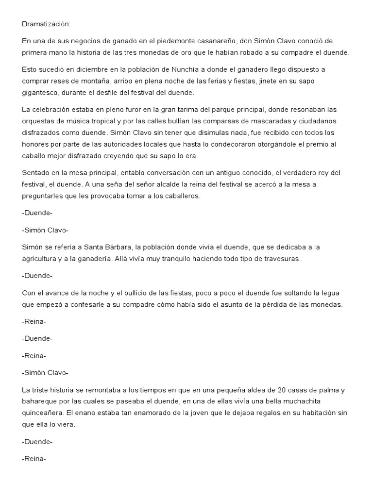 Dramatización | PDF | Clásicos