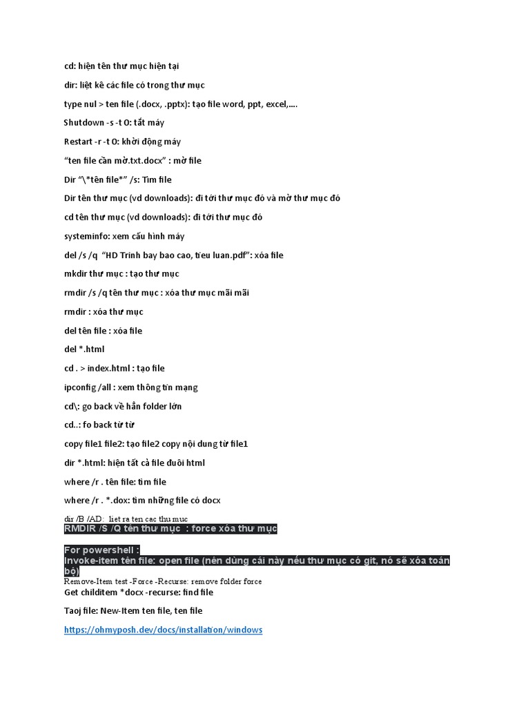 Commandline Pdf