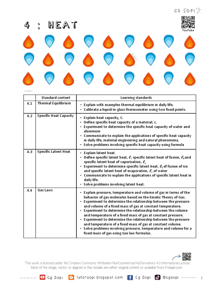 NOTES Chapter 4 Heat | PDF | Latent Heat | Gases