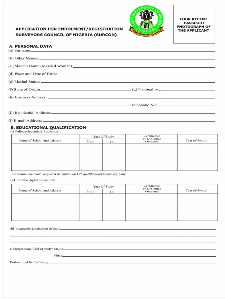 Enrolment Registration Form | PDF