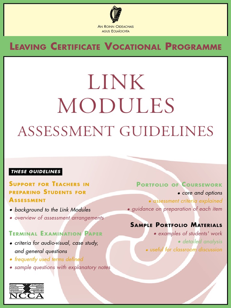 LCVP Assessment Guidelines - 0 | PDF | Educational Assessment | Teachers